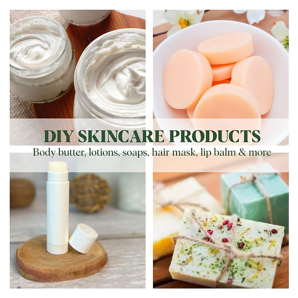 White Naturals Organic Cocoa Butter 1lb, Unrefined Raw Pure Natural, Face & Hair Moisturizing Butter to Deeply Hydrate Skin Use for DIY Whipped Body Butters, Lotions, Stretch Marks Cream 16oz