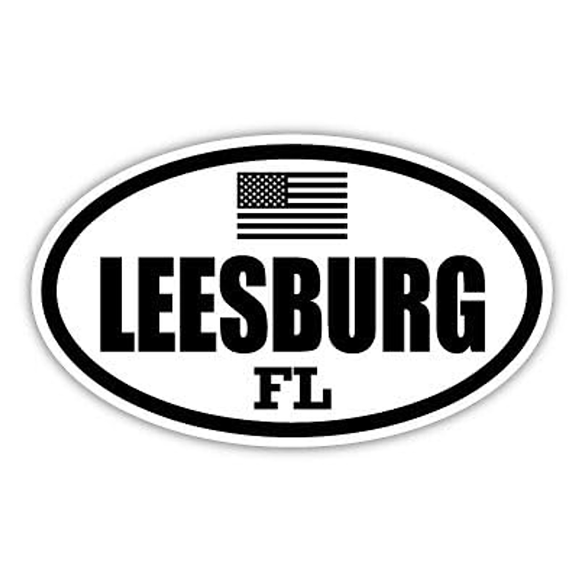 3 Pack Reflective Leesburg FL Florida Lake County Stealthy US Flag Euro Decal Sticker Vinyl for Hard Hats, Bottles, Glass, Toolbox 2" x 3"