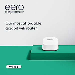 Certified Refurbished Amazon eero 6+ mesh Wi-Fi router | Fast and reliable gigabit speeds | connect 75+ devices | Coverage up to 1,500 sq. ft. | 2022 release