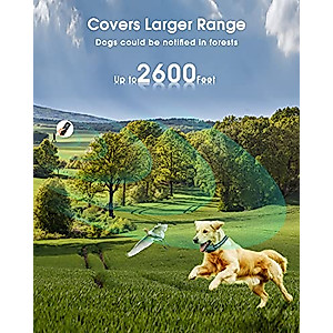 FATEAR Dog Training Collar, Dog Shock Collar with 2600FT Remote Range, Fashion Electronic Collar for Large Medium Small Dogs, Beep/Vibration/Electric Shock, Security Lock, Waterproof