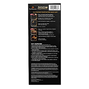 Pine Mountain ES 24CT ExtremeStart Wrapped Starters, 24 Starts Firestarter Log for Campfire, Fireplace, Wood Stove, Fire Pit, Indoor and Outdoor Use, Piece
