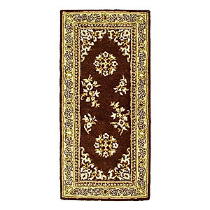 Minuteman International Coffee Oriental Wool Hearth Rug, Rectangular 56 in x 26 in