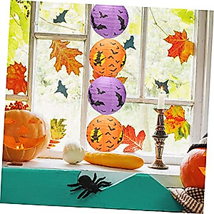 Outanaya 45 pcs Decor Foldable Pendants O- Skeleton Home Scary Indoor Spider O Decoration Jack- Ornament Party Decorations Ornaments Pattern Haunted Bat Decorative Pumpkin Witch Spooky