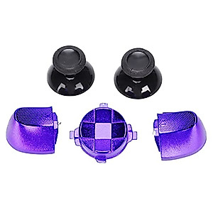 Full Game Controller Plating Button Set, Game Handle Accessories Compatible Beautiful Appearance for Series X(Electroplating Violet)