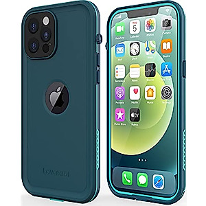 LOVE BEIDI Design for iPhone 12 Pro Max case Waterproof 6.7'', Full Body Shockproof Phone Case for iPhone 12 Pro Max Case with Screen Protector, Dust Proof Cover for iPhone 12 Pro Max (Turquoise)