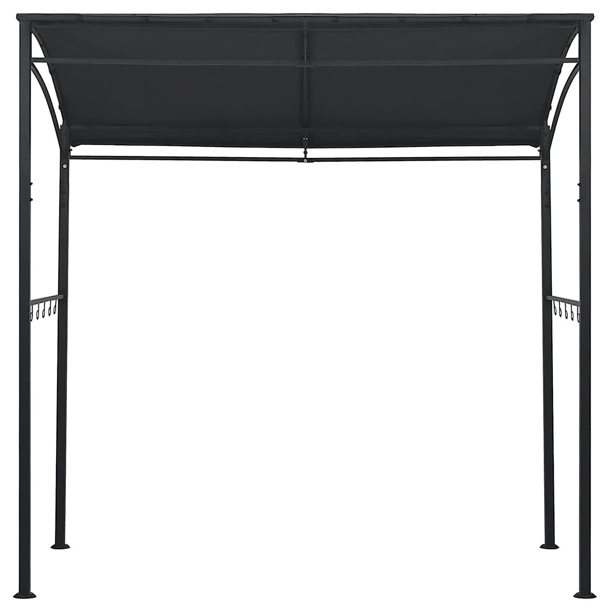 Tidyard BBQ Gazebo Sun Shade Shelter Anthracite Steel for Patio, Wedding, BBQ, Camping, Festival Events 7.1ft x 4.9ft x 7.2ft (L x W x H)