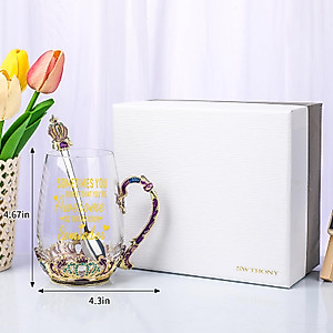 SWTHONY Fancy Tea Cup with Spoon Set Birthday Gifts for Women, Her, Sometimes You Forget You’re Awesome, Inspirational Gifts, Encouragement Gifts for women, Teacher, Coworker, Mom, Friends Christmas