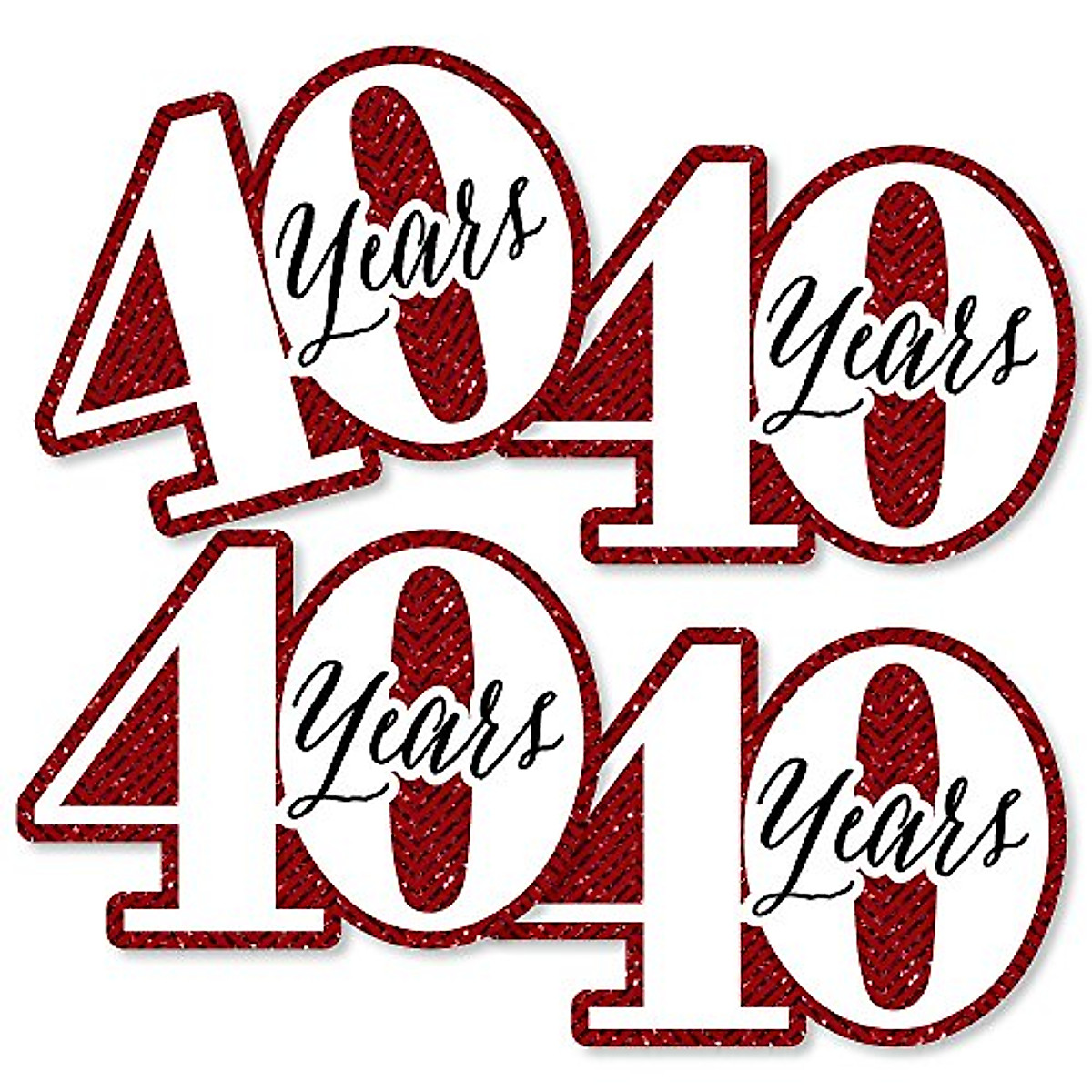 We Still Do - 40th Wedding Anniversary - Decorations DIY Anniversary Party Essentials - Set of 20