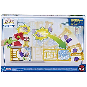 Spidey and His Amazing Friends Hulk’s Smash Yard Preschool Toy, Hulk Playset with Toppling Tower and Smash Wall, Kids Ages 3 and Up (Amazon Exclusive)
