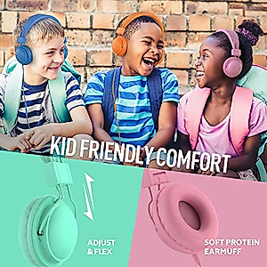 AILIHEN Kids Headphones Bulk 10 Pack for School K-12 Students, Classroom Wired Headphones with Microphone & 85dB Volume Limited & Sharing, 3.5mm Jack for Chromebook, Computer, Laptop (Multicolor)
