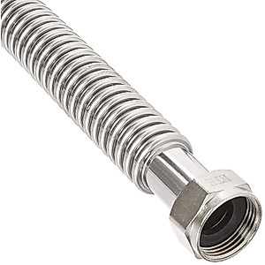 CMI Inc 36” Corrugated Stainless Steel Flexible Water Line, 3/4” FIP X 3/4” Female Threaded, Water Heater Connector, For Water Heater, Water Softener, Boilers, 36 Inches (36 Inch)