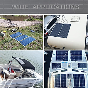 XINPUGUANG Flexible Solar Panel 12V 200W Solar Kit,2pcs 100W Flexible Solar Panel,20A Charge Controller Extension Cable for RV Boat Trailer(200W Solar Panel Kit)