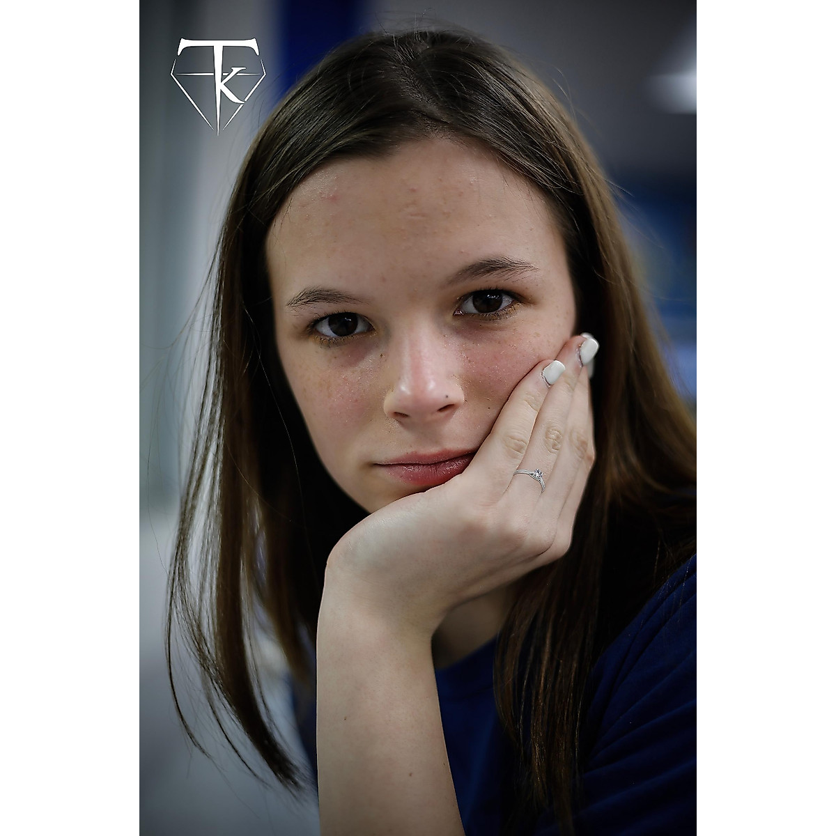 Takar 925 Sterling Silver Round Cubic Zirconia Solitaire Ring, CZ Stackable Engagement Ring, Wedding band, Eternity Moissanite Diamond Cut Promise Silver Ring Gifts for Women, Luxurious Silver Jewelry Made in the USA (X-Small)