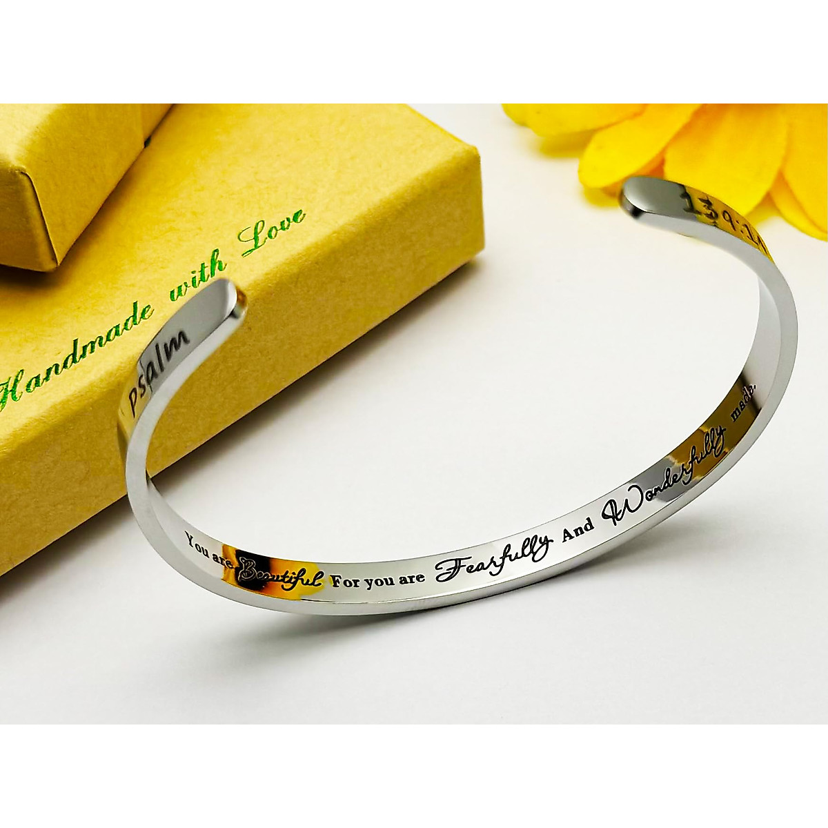 Inspirational Bracelet Cuff Bracelets for Women Stainless Steel Jewelry Bracelets Motivational Bangles Personalized Gifts for Best Friend, Stainless Steel, stainless steel