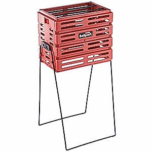 Tourna Ballport Tennis Ball Hopper Holds 80 Balls Durable and Lightweight – Red