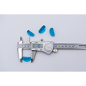 AKOYA Outdoor Essentials 10-Pound Fire Glass Cashew 1-inch Reflective Tempered Crystal Beads for Fire Pit (Caribbean Blue)