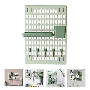 Cabilock 8pcs Rustic Floating Wall Shelves Decorative Storage Rack Bedroom Kitchen Shelving Rustic Storage Holder