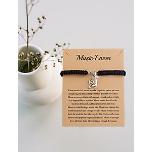 TIIMG Music Lovers Gift for Music Teacher Student Musicians Jewelry Inspirational Gift (Music Lover card)