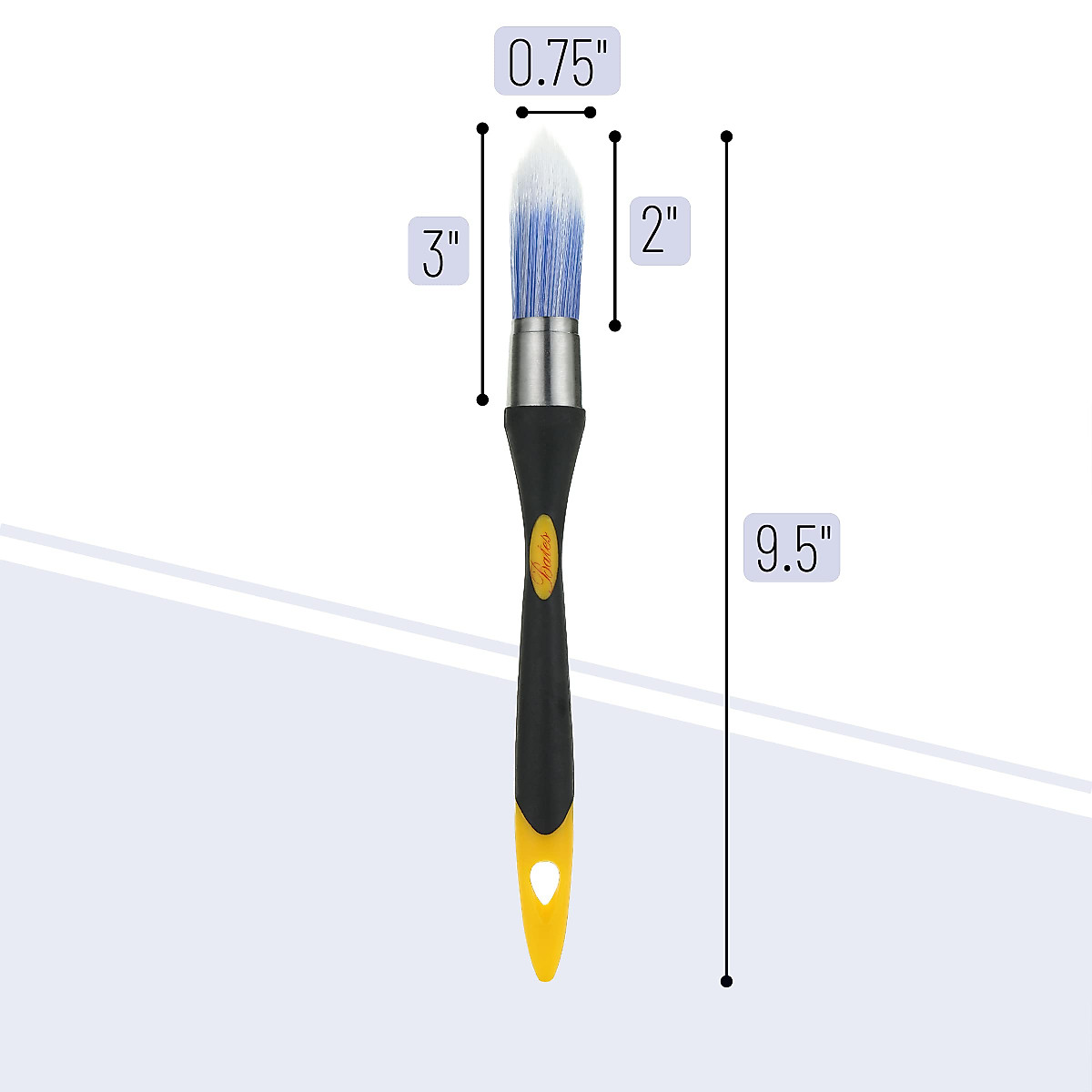Bates- Trim Brush, 0.75 Inch, Edge Painting Tool, Trim Paint Brushes, Trimmer Edger, Trim Brush