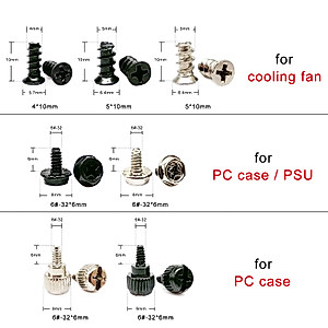 Wshao store 305/780pcs Computer PC Case Hard Disk Drive Fan Motherboard Power Supply Server Assemble Repair Hand Screw Bolt Standoff Set Kit (Color : Set A 305pcs)