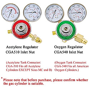 AWLOLWA Oxygen Acetylene Torch kit Medium Duty Cutting Torch and Welding Kit Grey