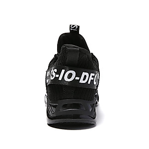 FRSHANIAH Sneakers for Women Slip On Running Shoes Blade Tennis Walking Shoes Fashion Sneaker Gym Runner Trail Workout Shoes Black Size 9