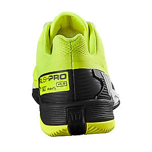 WILSON Men's Rush Pro 4.0 Sneaker, Safety Yellow/Black/White, 12