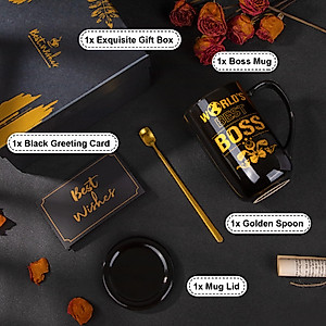 Boss Gifts, Best Boss Gifts for Men, Boss Christmas Gift, Boss Gifts Men, 18 Oz Best Boss Birthday Gifts, Christmas Gift for Boss, Farewell Gifts for Boss, Worlds Best Boss Mug, Boss day Gifts