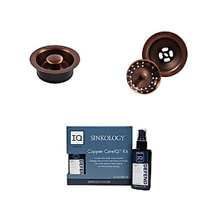 Sinkology Orwell Copper 23" Single Bowl Undermount Kitchen Sink Kit with Bottom Grid and Drains