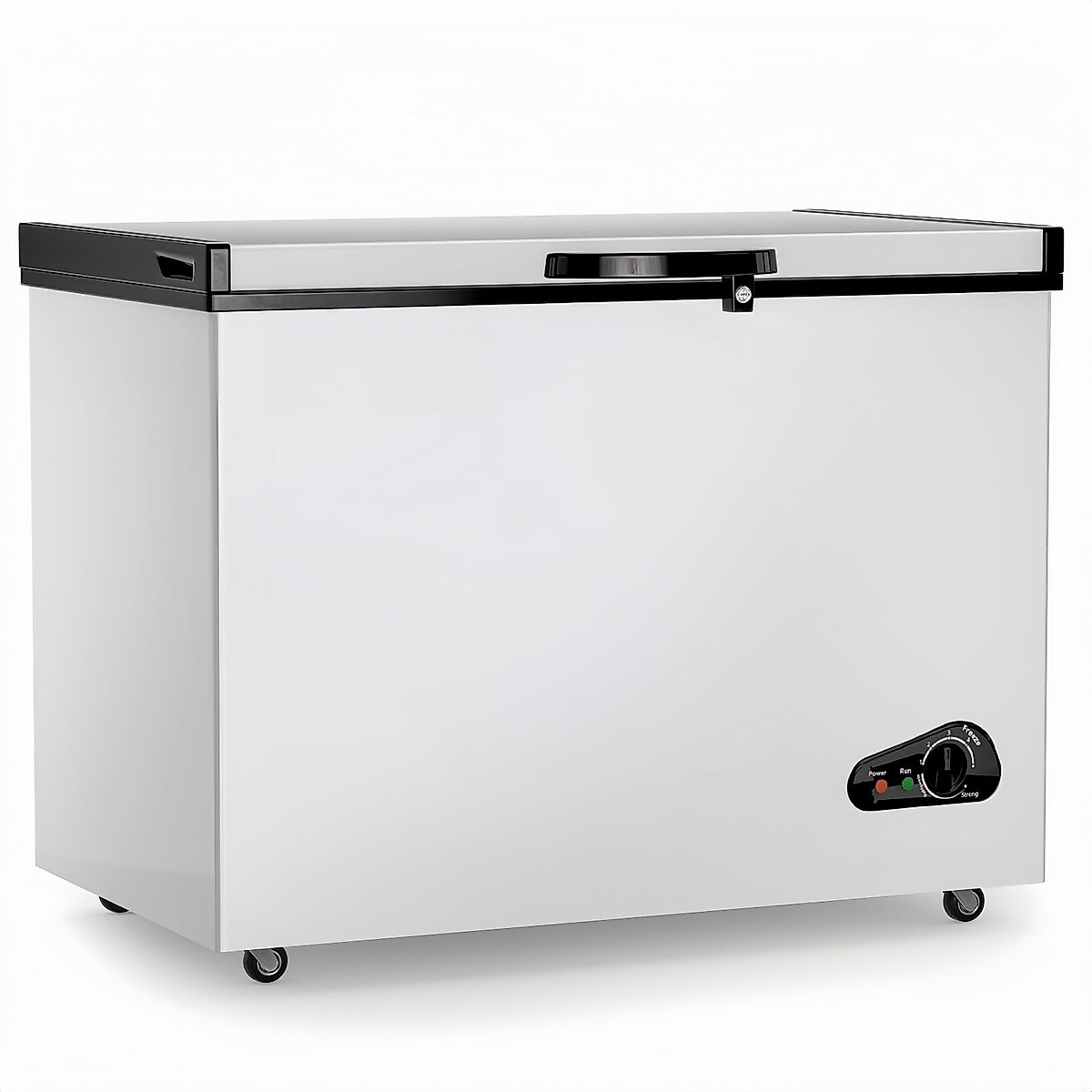Large Commercial Chest Freezer 14.5 Cu Ft Deep Freezer with 2 Removable Basket and Adjustable Thermostat - Energy Saving Quiet for Home, Supermarkets, and Garages with Glass