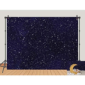Night Sky Star Backdrops Universe Space Theme Starry Photography Backdrop Galaxy Stars 5x3ft Vinyl Children Boy 1st Birthday Party Photo Background Newborn Baby Shower Banner Photo Studio Booth