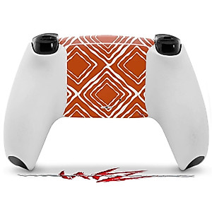 WraptorSkinz Skin Wrap compatible with Sony PS5 DualSense Controller Wavey Burnt Orange (CONTROLLER NOT INCLUDED)
