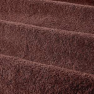 BHT Hand Towel Set, 4-Pack, 100% Cotton, Soft, Absorbent, Quick Dry, Easy Care (Dark Reddish Brown, 28" x 16")