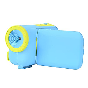PUSOKEI Mini Kids Digital Camera 1.7inch Full Color Display Up to 32GB Child Video Camera with Cartoon Stickers for Children Birthday Gift(Blue)