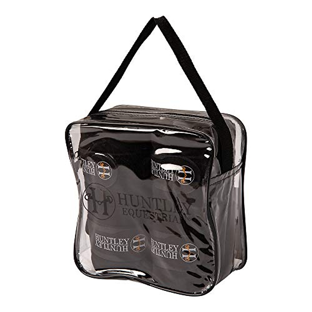 Huntley Equestrian Polo Wraps for Horses: Protective Leg Support Bandage for Training, Exercising, Turnout- 4 Wraps (Black)