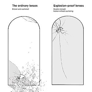 CASSILANDO Full Length Mirror 65"×22" Floor Mirror, Standing Mirror Smooth Arched Top Mirror, Large Arched Mirror, Bedroom Living Room Wall Mirror