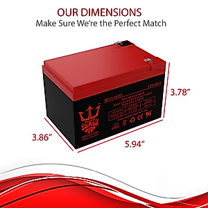 Neptune Power Products Brand NT12-15 F2-12V 15AH F2 SLA Rechargeable Battery Replacement for Go Go Elite Traveller SC40E, SC44E - 2 Pack- USA Technical Support