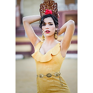 SNCEAW Metal Western Country Chain Belts for Women Cowgirl Western Style Adjustable Concho Belts for Dresses Jeans Gift (A-Gold Chain, Fit Waist up to 42")