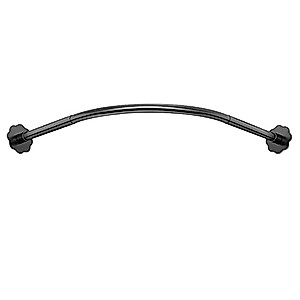 Shower Curtain Rail L Shaped Curved Shower Curtain Rod, For Bathtub, Closet, Doorway, 304 Stainless Steel, Including Fittings, Black (90-130cm/90-130cm)