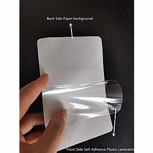 20-Pack Clear Self-Adhesive Laminating Plastic Paper, 4x6 Inches