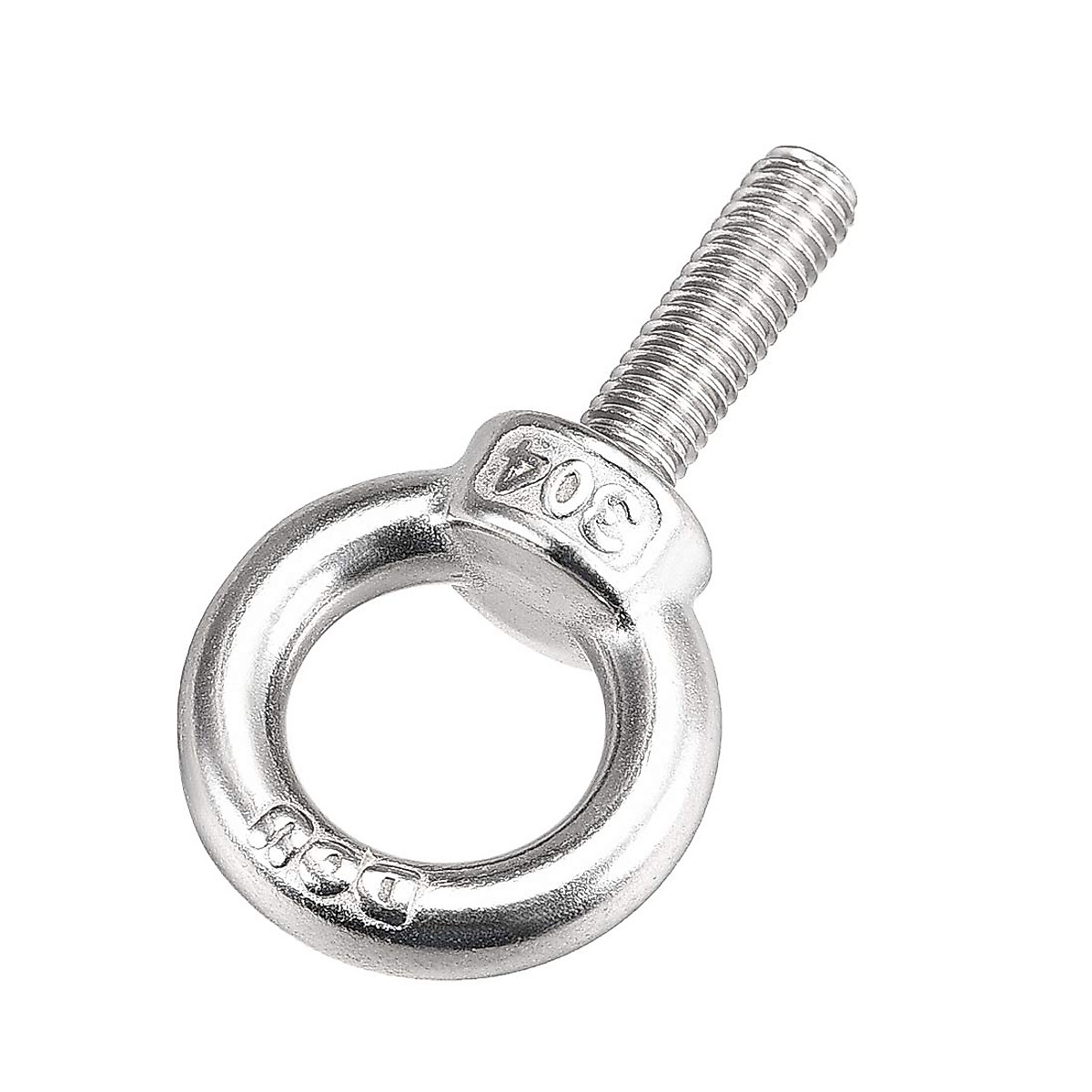 uxcell Lifting Eye Bolt M8 x 25mm Male Thread 304 Stainless Steel for Hanging, Pack of 5