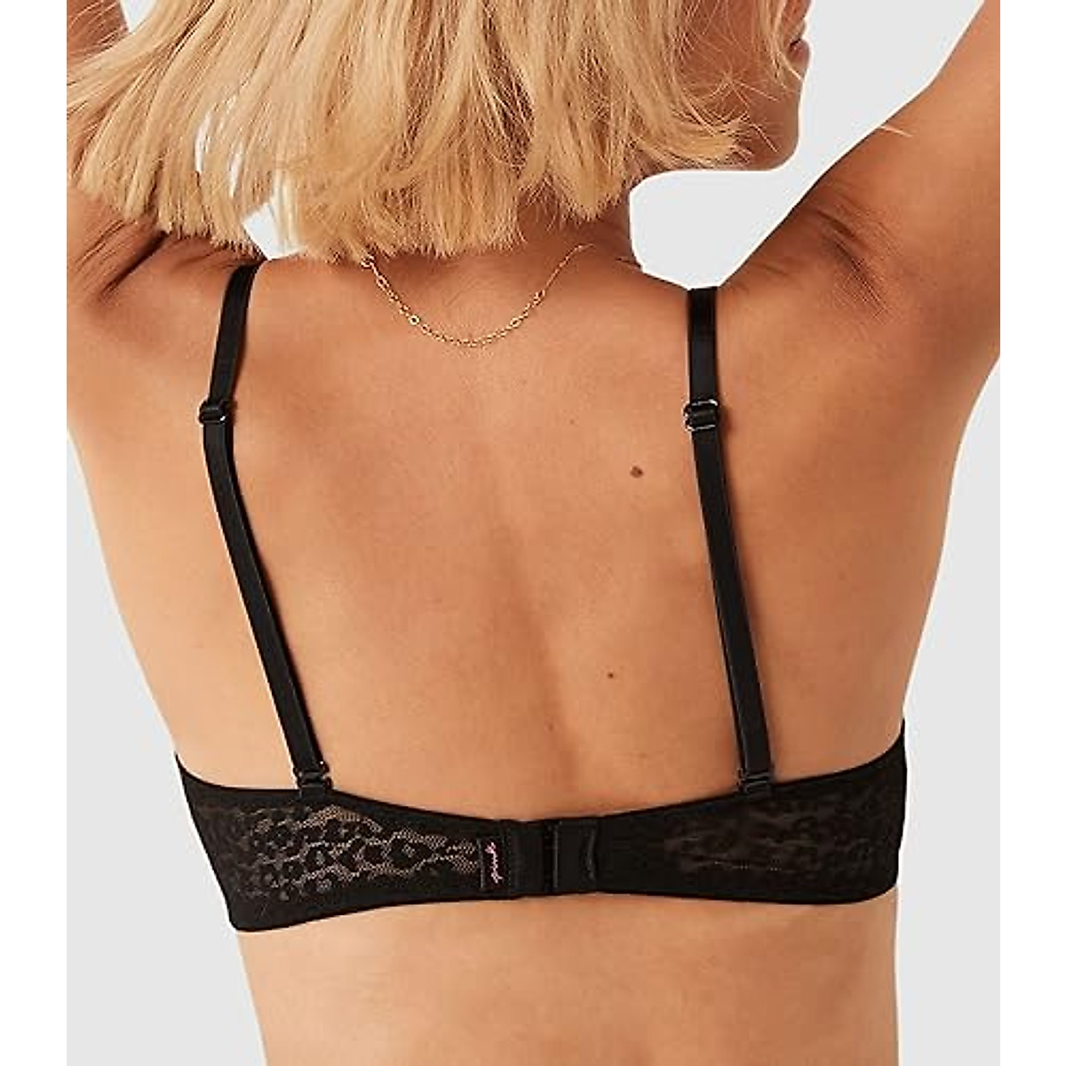 Victoria's Secret Pink Wear Everywhere Push Up Bra, Lace, Padded, Smoothing, Bras for Women, Black (34B)