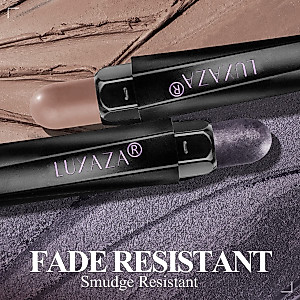 LUXAZA 3Pcs Eyeshadow Stick Set, Matte And Shimmer Creamy Eyeshadow Pencil,Eye Brightener Stick,Nude Caramel Grayish Purple Shadow Stick Set, Waterproof Long Lasting Smoky Highlighter Eye Makeup