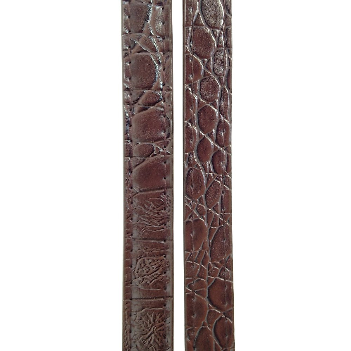 5/8” wide Brown Embossed Faux Croc Reptile Adj Replacement Cross Body Purse Strap