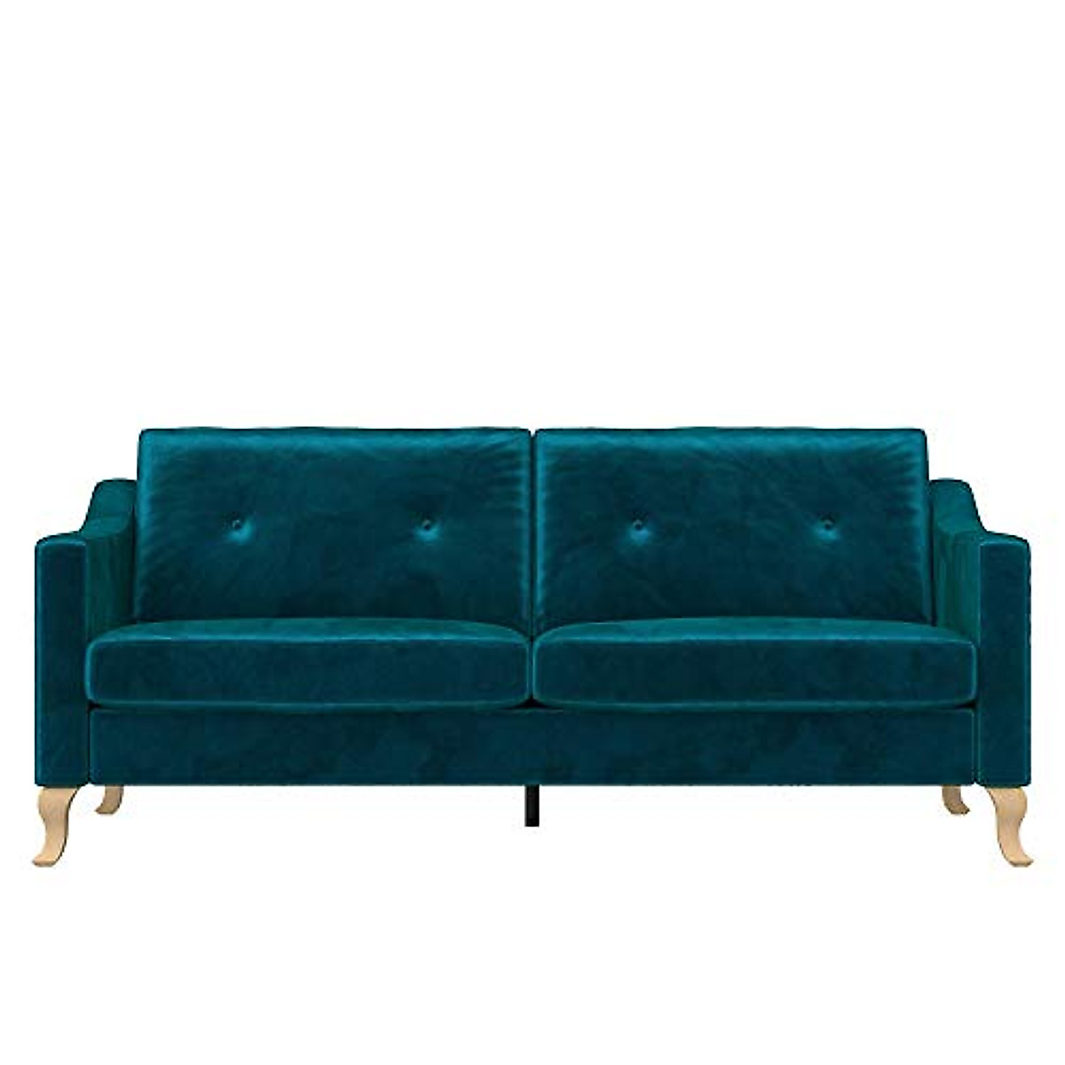 Mr. Kate Tess Sofa with Soft Pocket Coil Cushions, Small Space Living Room Furniture, Green Velvet