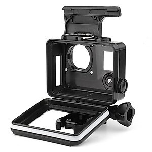 SOONSUN Blackout Side Open Skeleton Housing Case with Skeleton Backdoor for GoPro Hero 4 Black, Hero 4 Silver, Hero 3+, Hero 3 Action Cameras
