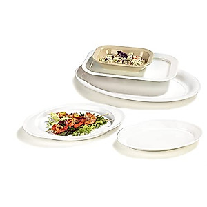 Carlisle FoodService Products Displayware Plastic Catering Platter 21" x 15" White