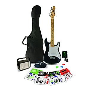 Rockwood 6 String Electric Guitar Pack, Right, 3/4 size (RWEB)
