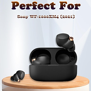 SKPY Portable with Secure Snap-Fastener Leather Case Compatible with Sony WF-1000XM4 Fashion Scratch Leather Cover with Anti-Loss Keychain for Boys Girls Womens Mens