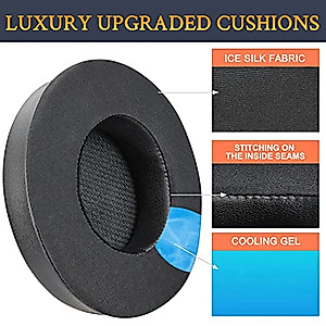 SOULWIT Cooling-Gel Ear Pads Replacement for Corsair Virtuoso RGB Wireless XT SE Gaming Headset, Earpads Cushions with High-Density Noise Isolation Foam, Added Thickness